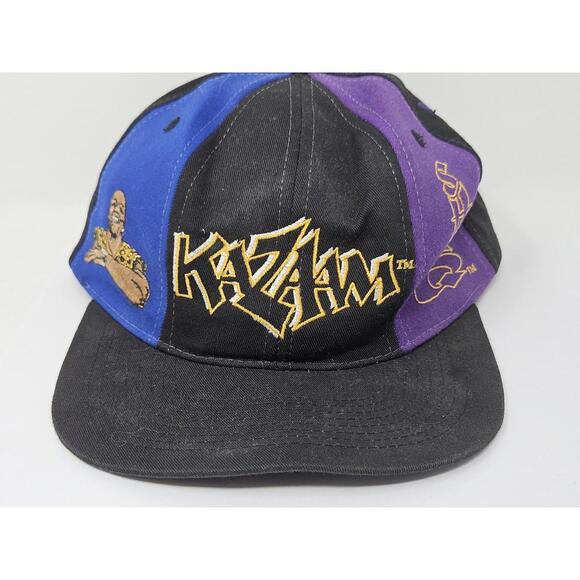 Accessories | Vintage Kazaam Shaq Hat Snapback Cap Black Purple Blue ...